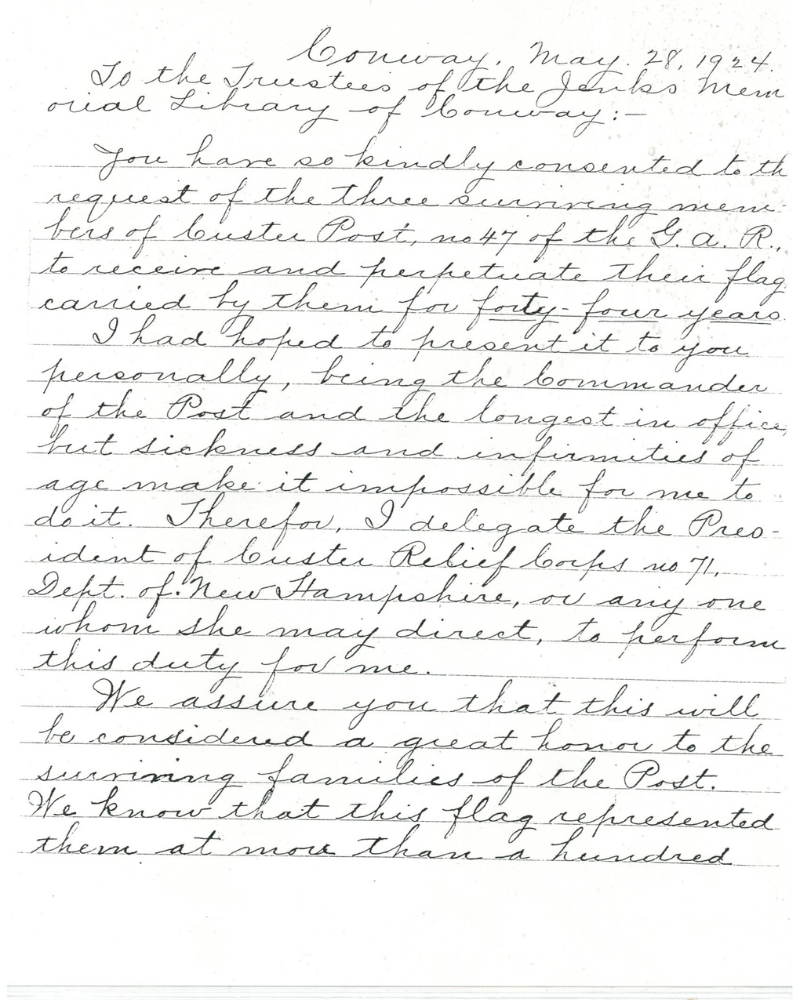 GAR Flag | Conway Public Library